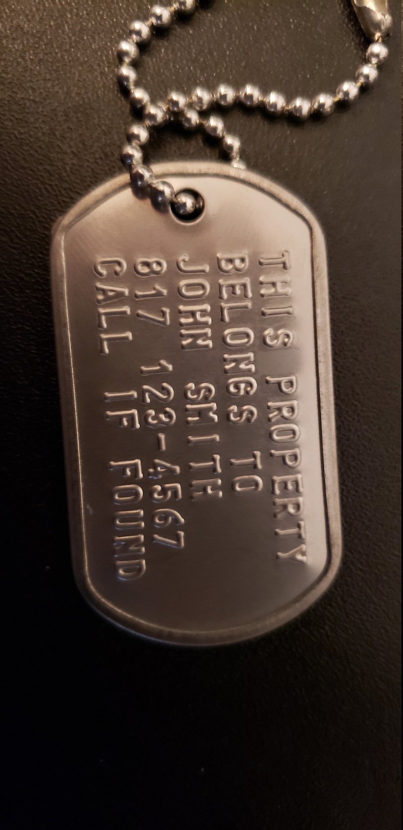2 Identification Dog Tags for Anything, Stainless Steel Military Grade ...