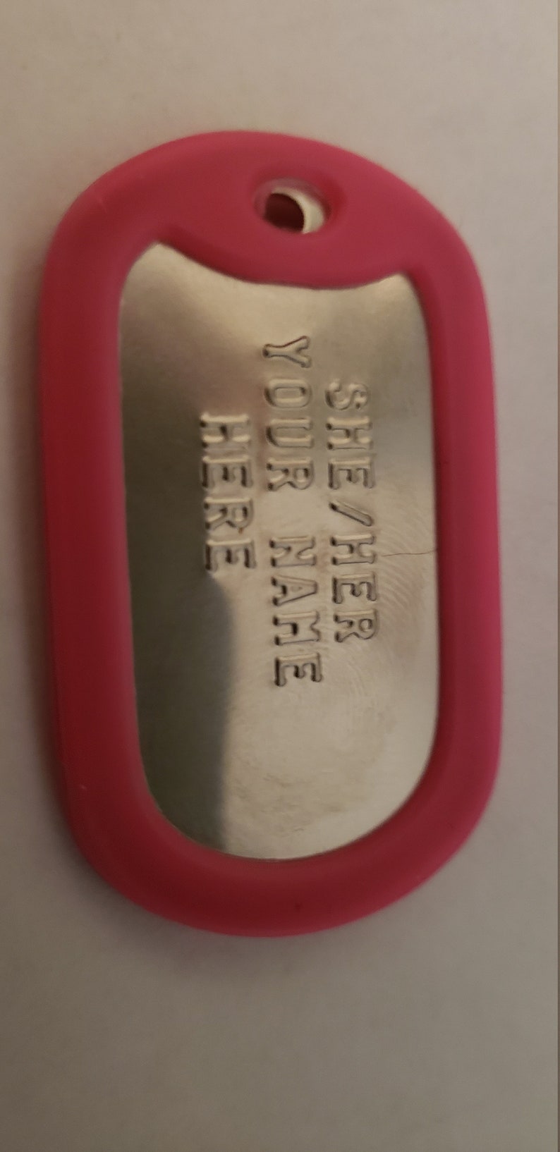 Custom Tags for Pride Pronoun Military Grade Dog Tags He/him She/her ...