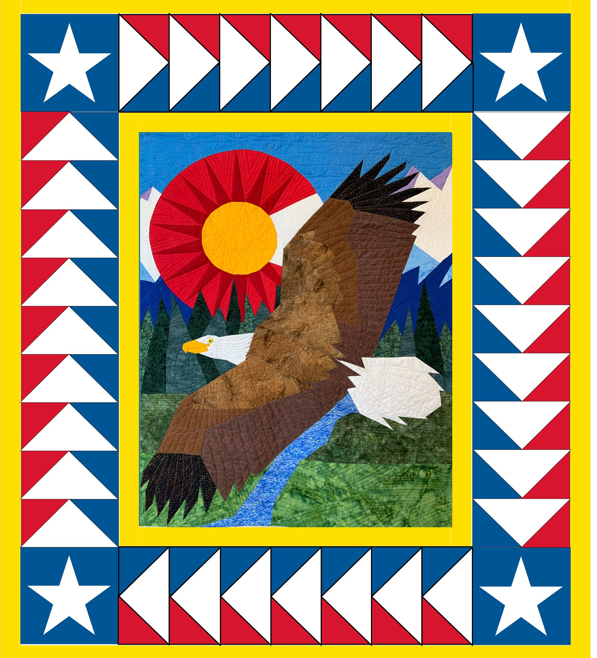 Quilts of Valor Borders for "amber Waves of Grain" and "rocky Mountain ...