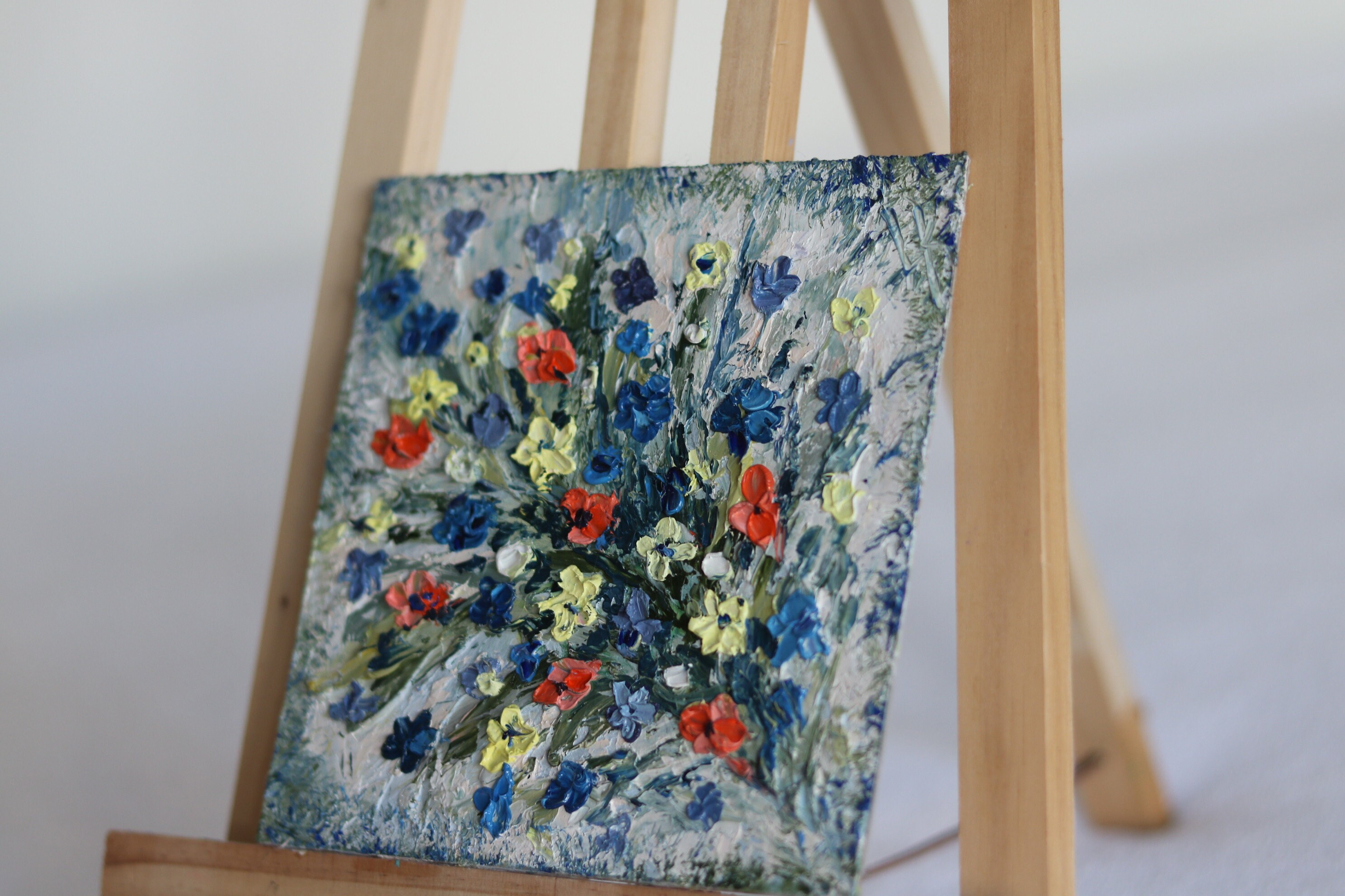 Wildflowers Painting Original Artwork Flowers Impasto Painting Small ...