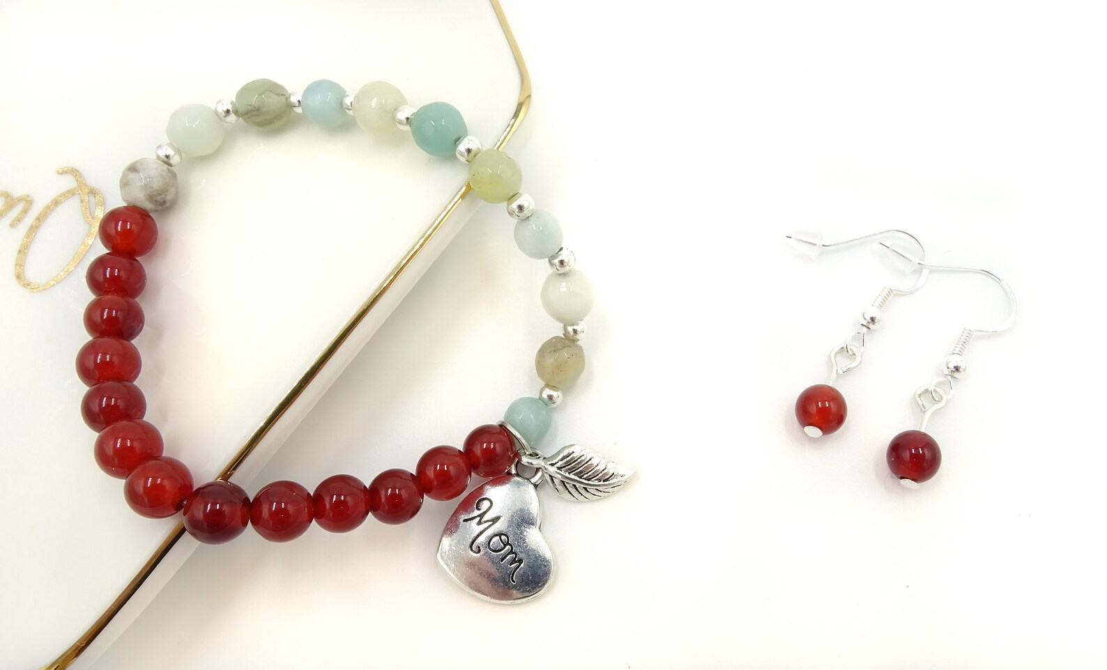 Fortune Stone Bracelet, Womens Gemstone Beads Jewellery Set, Gemstone ...