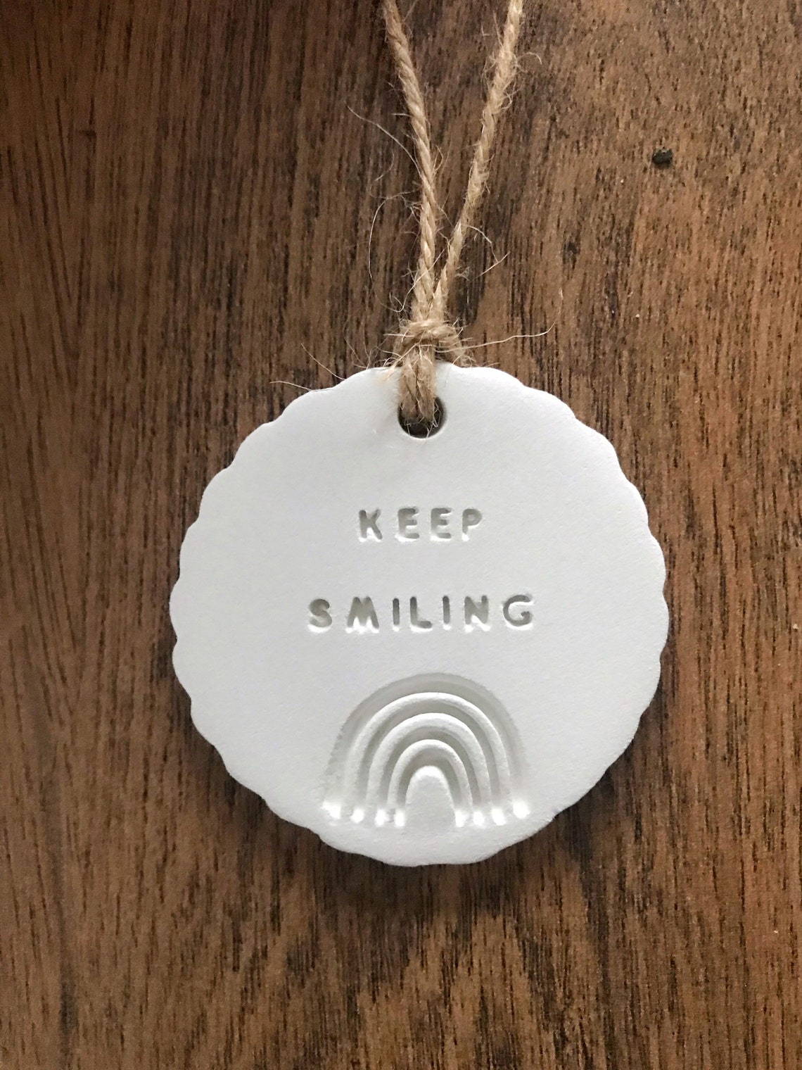 Positive Clay Decoration Gift for Teacher Keep Smiling | Etsy