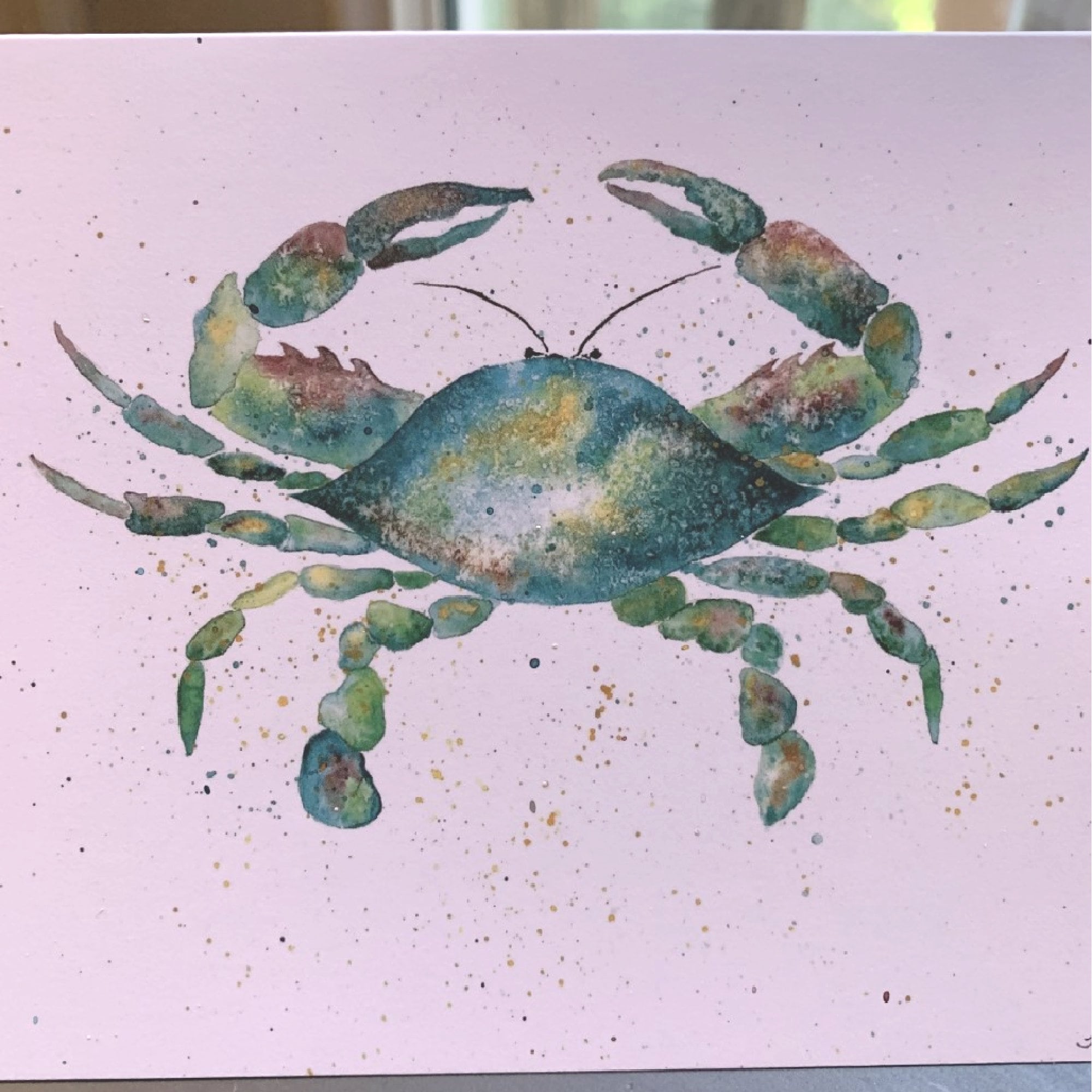 Blue Crab Note Cards - Etsy