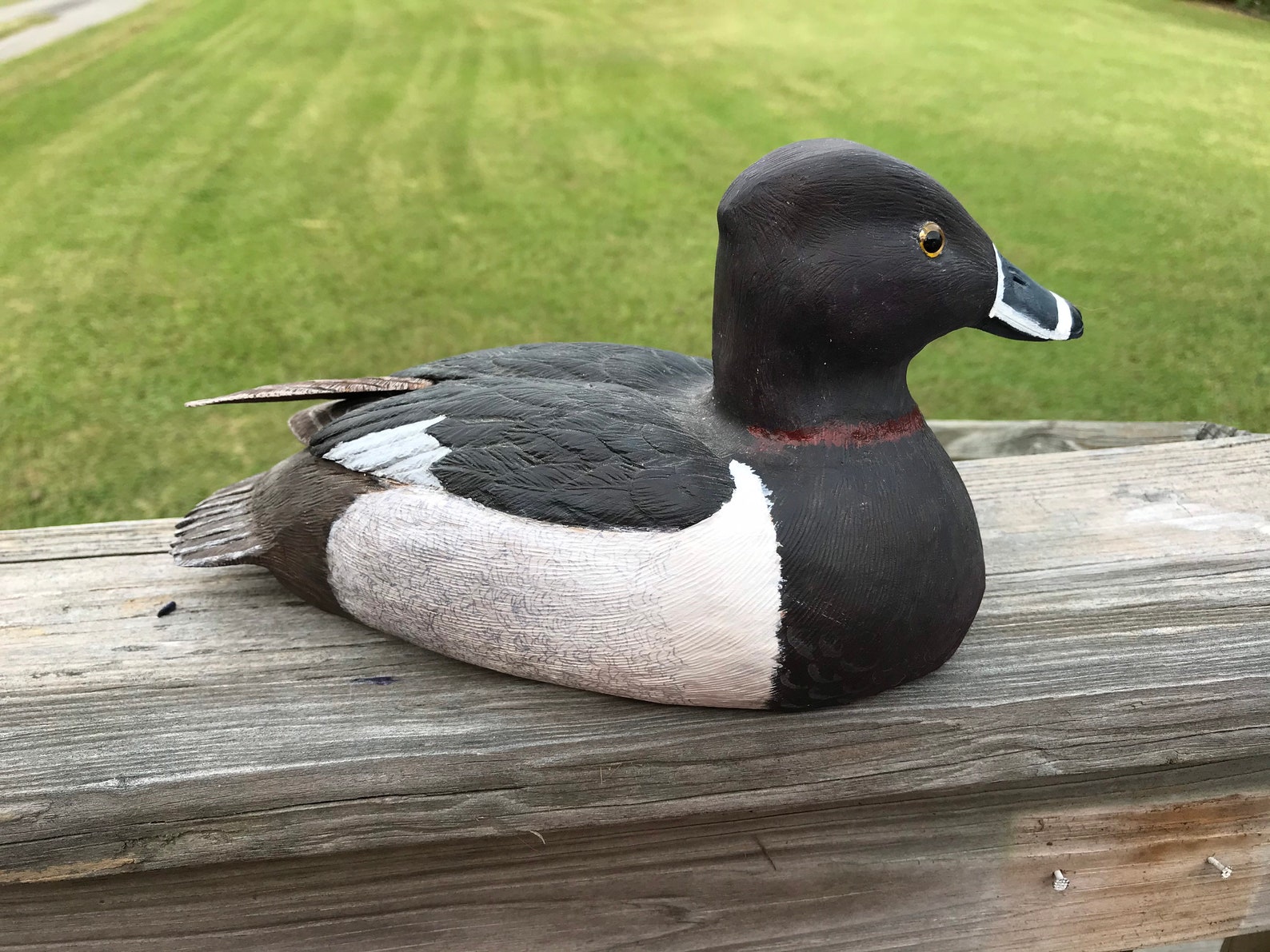 Ring-necked Drake Duck Decoy Hand Carved - Etsy