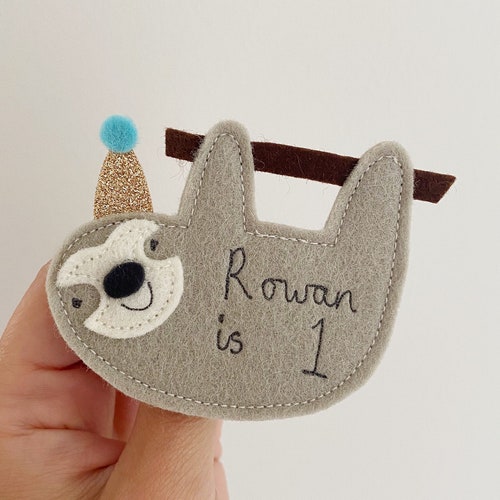 Sloth Birthday Stickers Sloth Birthday Hanging Around Sloth - Etsy