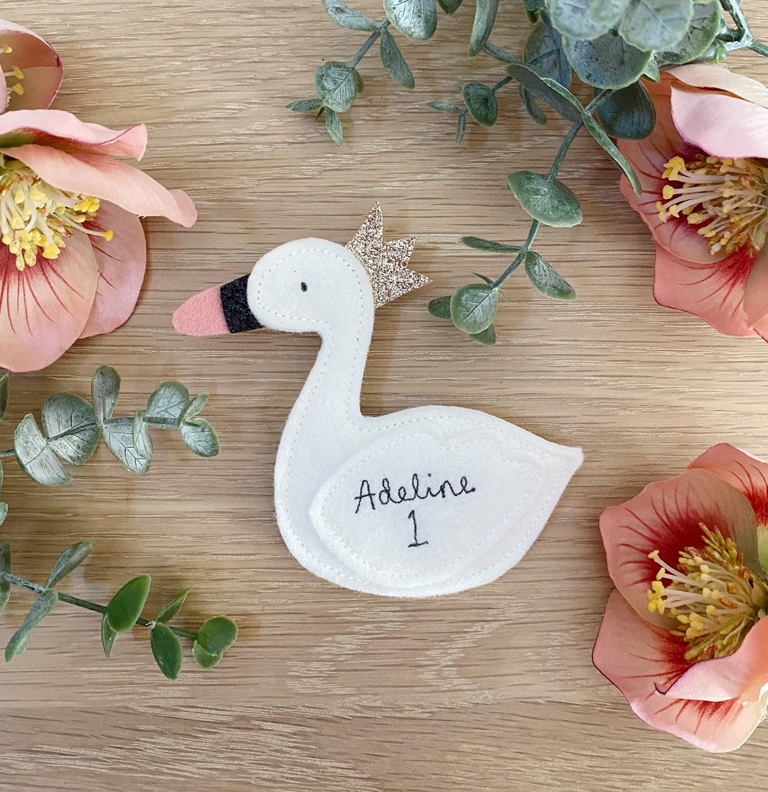 Swan Birthday Badge - Etsy