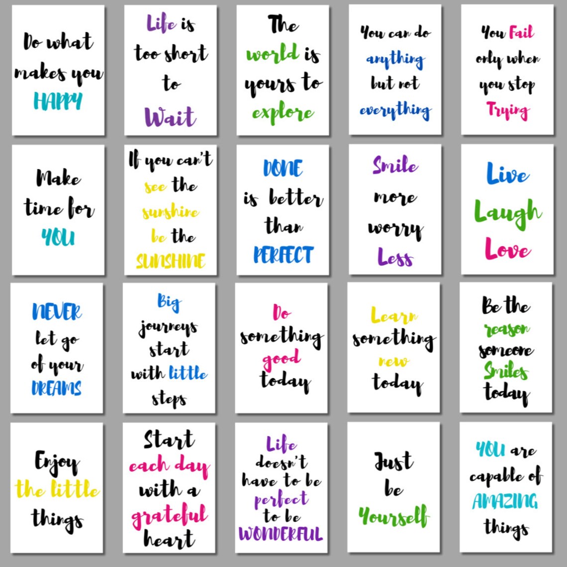 Printable Inspiring Wall Art Bundle of 20/ Instant Download ...