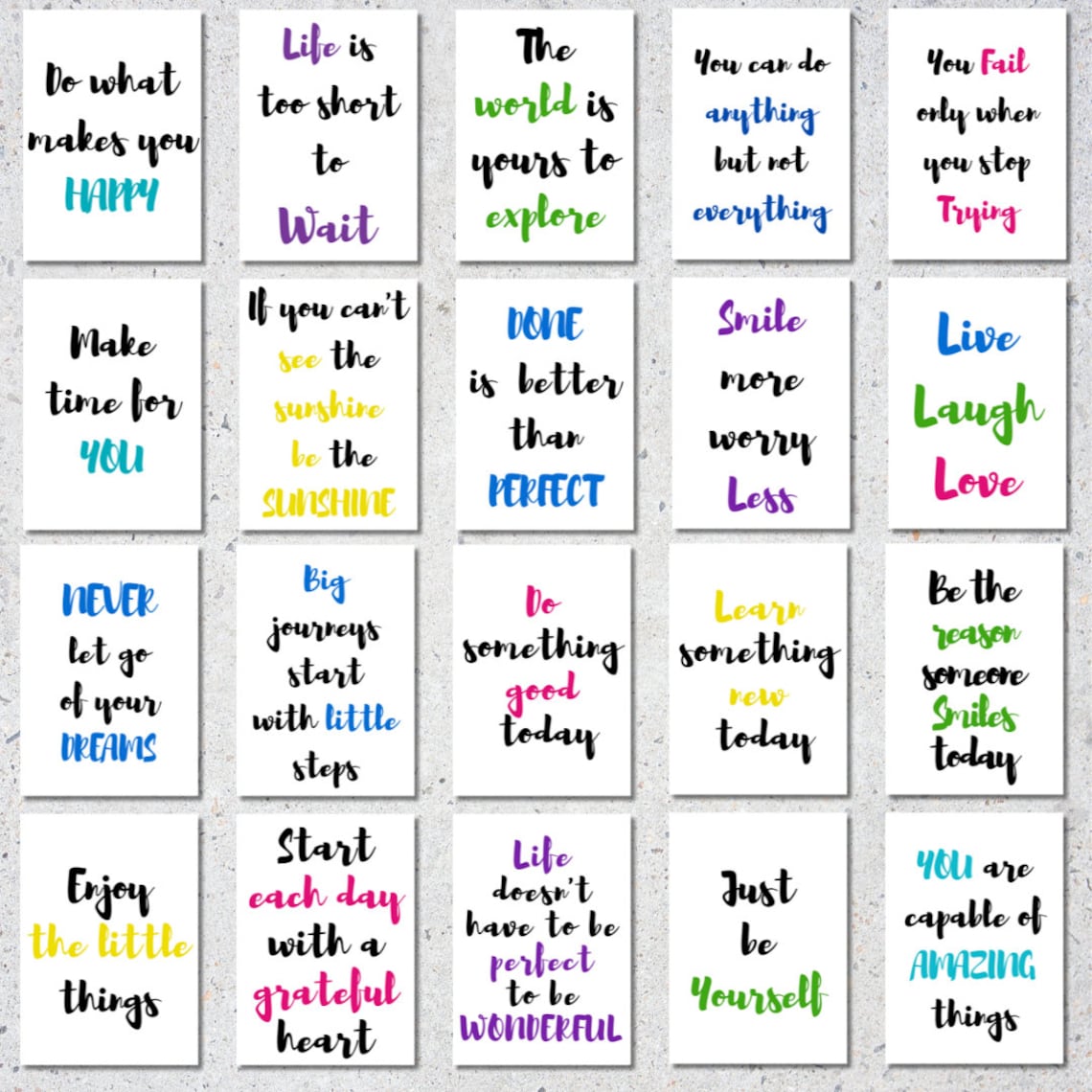 Printable Inspiring Wall Art Bundle of 20/ Instant Download ...