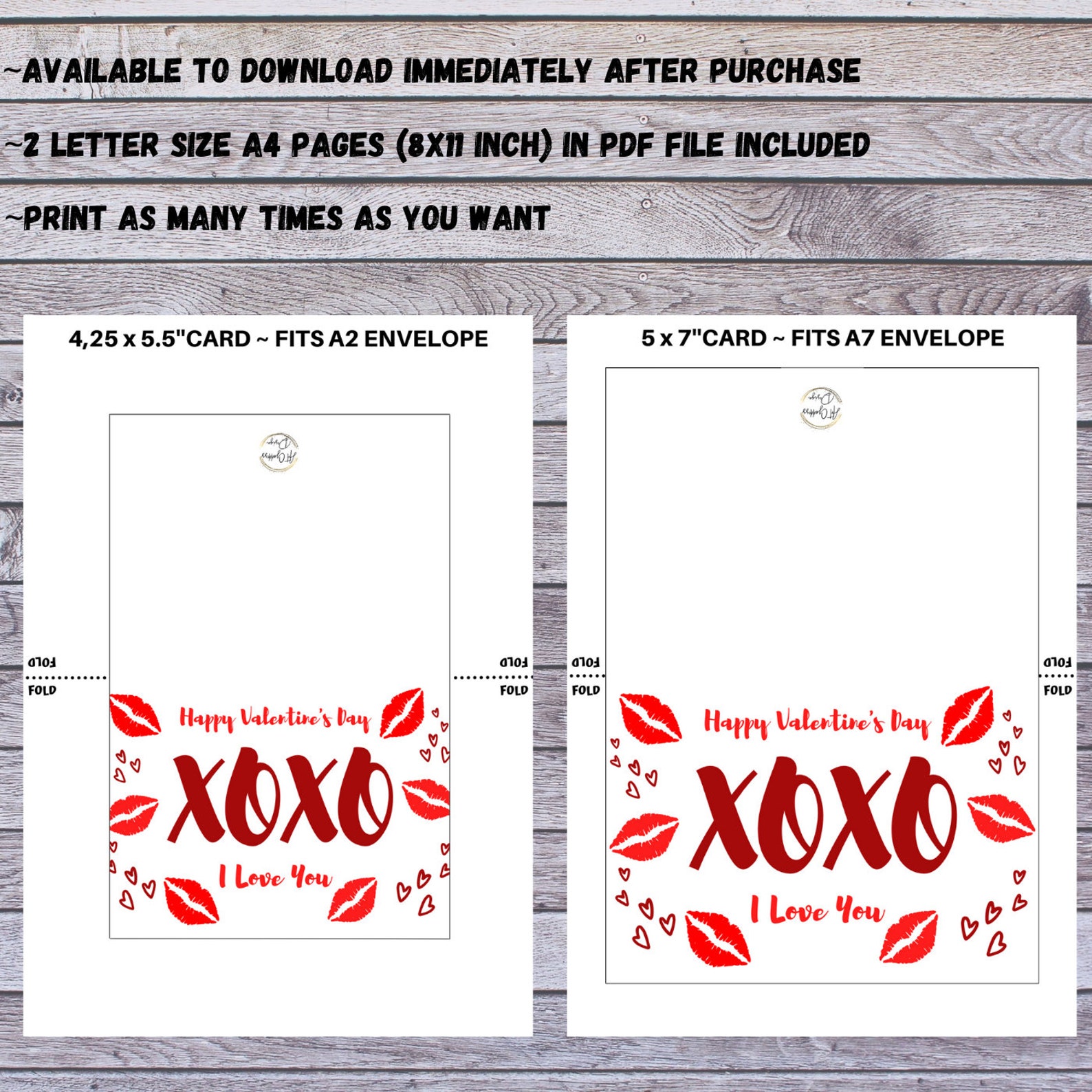 Happy Valentine's Day Printable Card, I Love You Printable Card ...