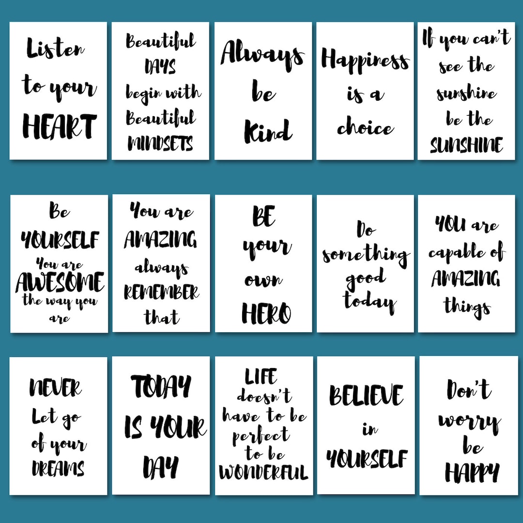Inspiring Quotes Bundle of 15 Pieces, Printable Motivational Quotes ...