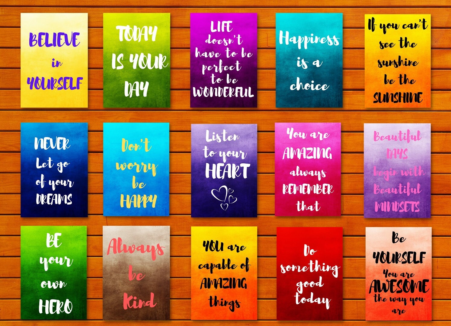 Inspiring Quotes Bundle of 15 Pieces, Printable Motivational Quotes ...