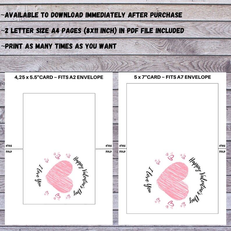 Valentine's Day Printable Card, Download and Print Happy Valentine's ...