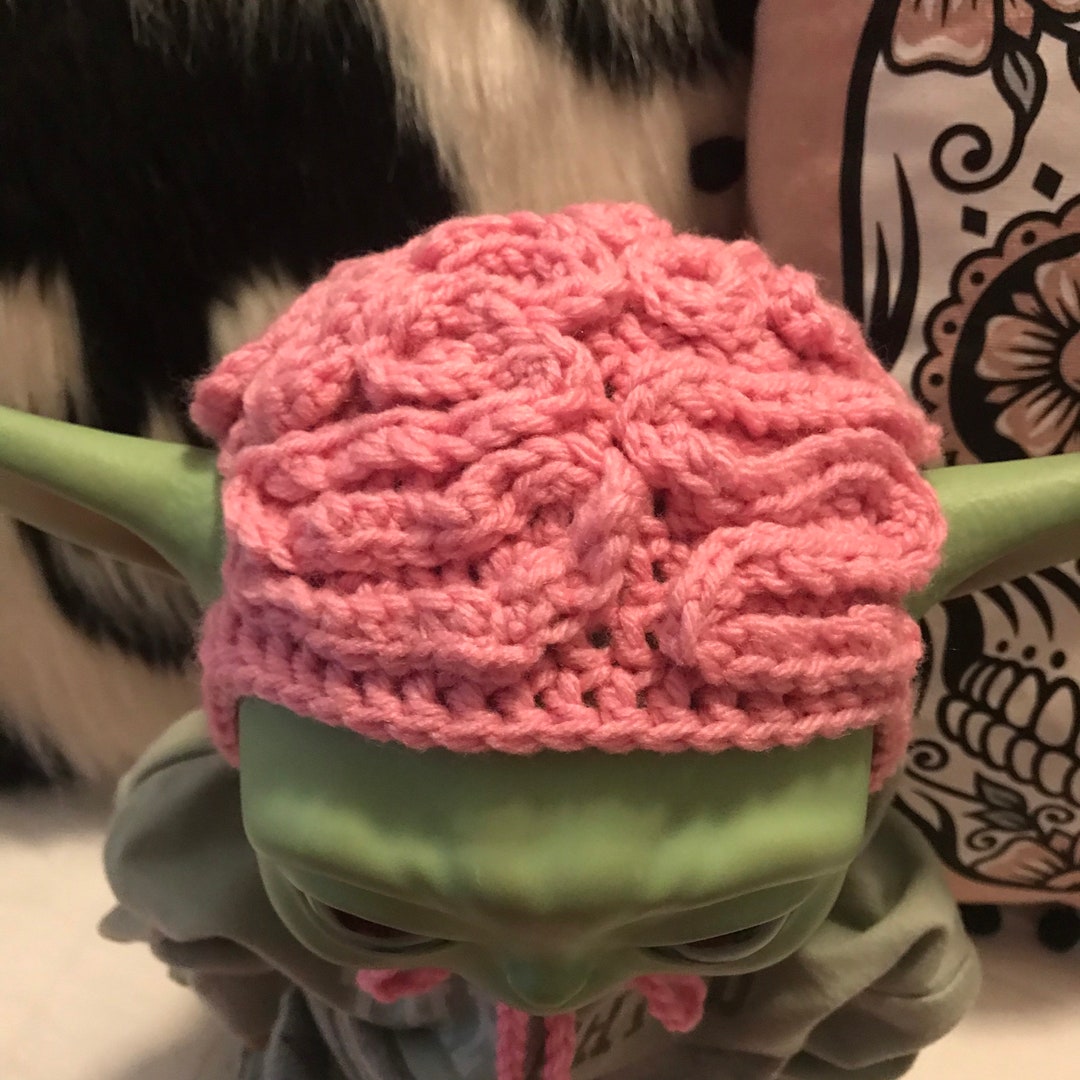 Baby Yoda/ Grogu Mandalorian Pink Zombie Brain Hat for 12 Inch - Etsy