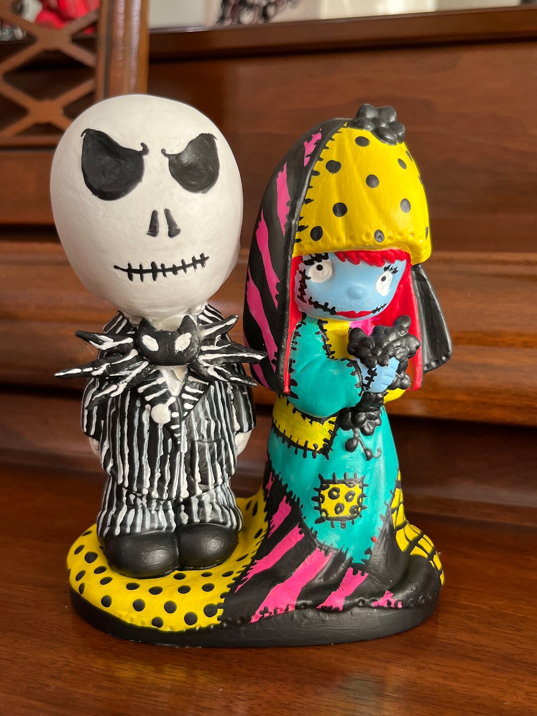 A Nightmare Before Christmas Jack and Sally Altered Precious Moment - Etsy