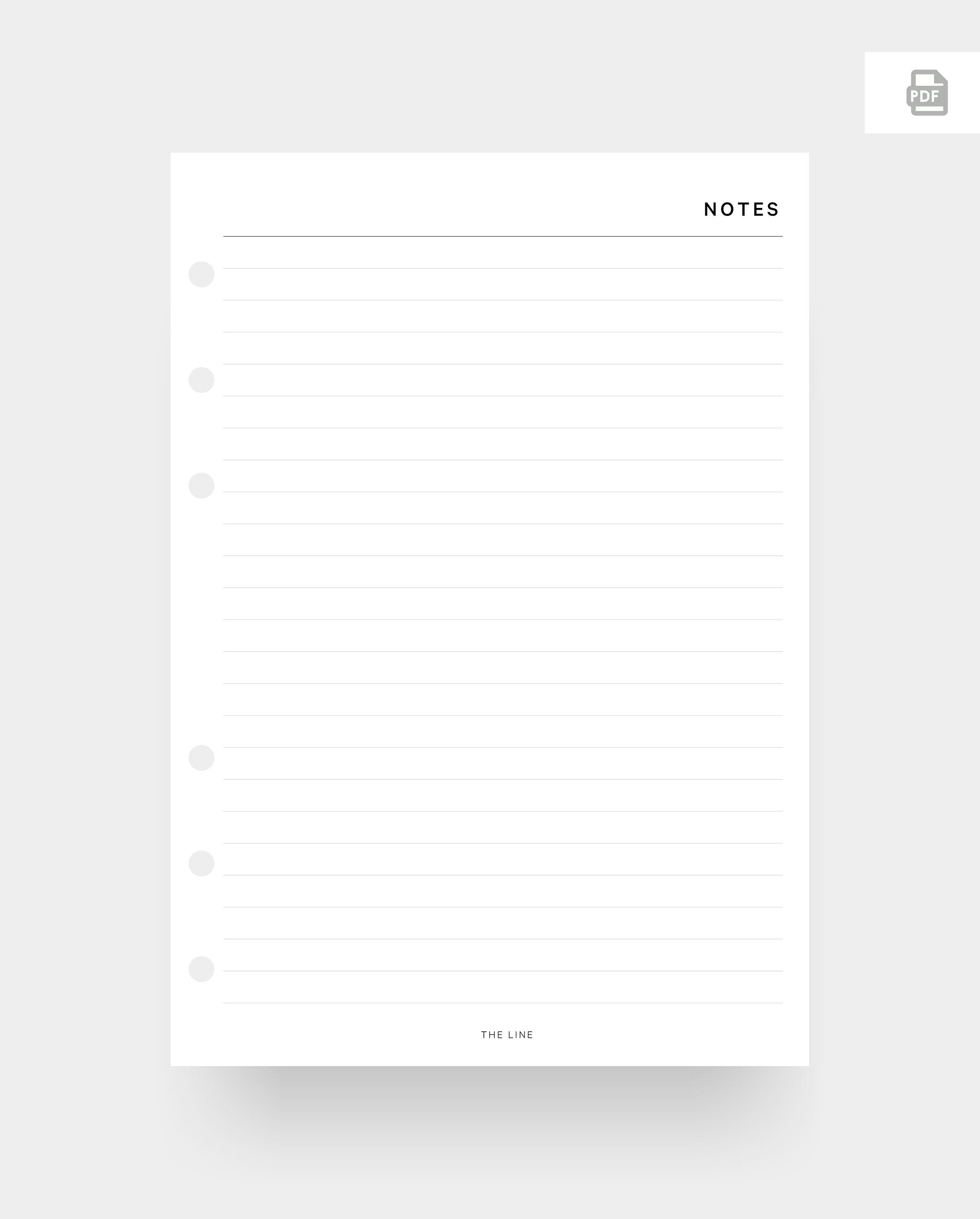Printable A5 Lined Notes Planner Inserts PDF - Etsy