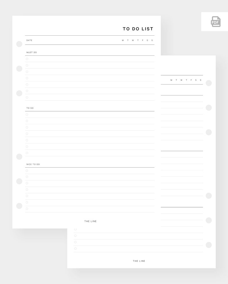 Printable A5 to Do List Planner Inserts PDF - Etsy
