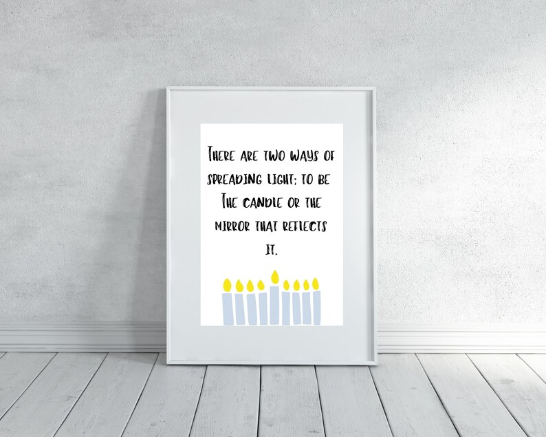 Hanukkah Decoration | Chanukah Quote Print | Hanukkah Wall Art ...
