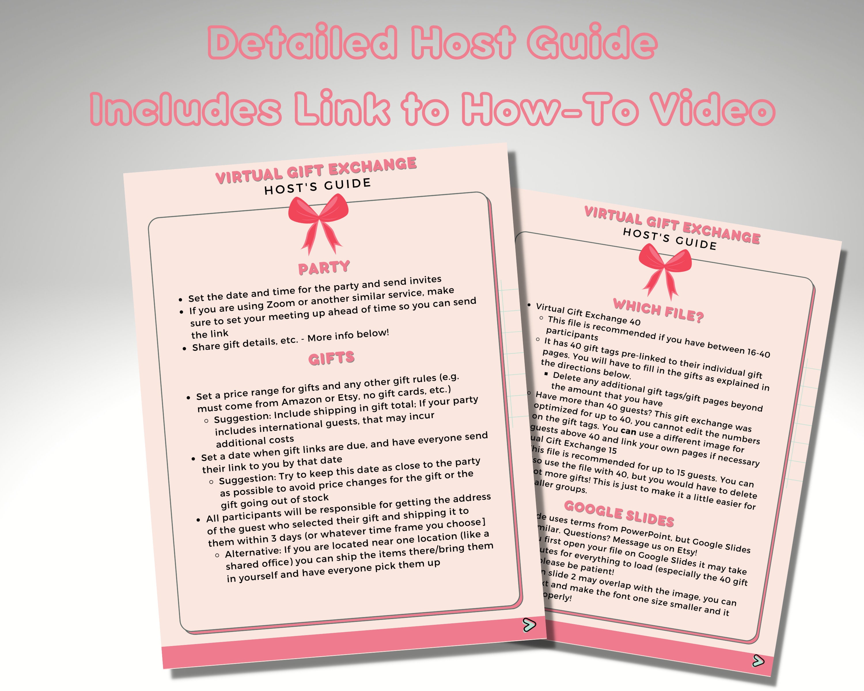 Virtual Gift Exchange Template, Christmas White Elephant Game ...