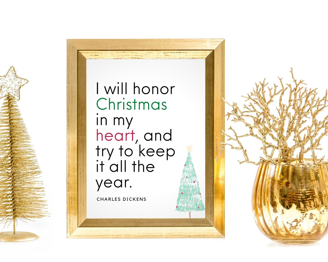 Charles Dickens Christmas, A Christmas Carol Printable Art, Christmas ...