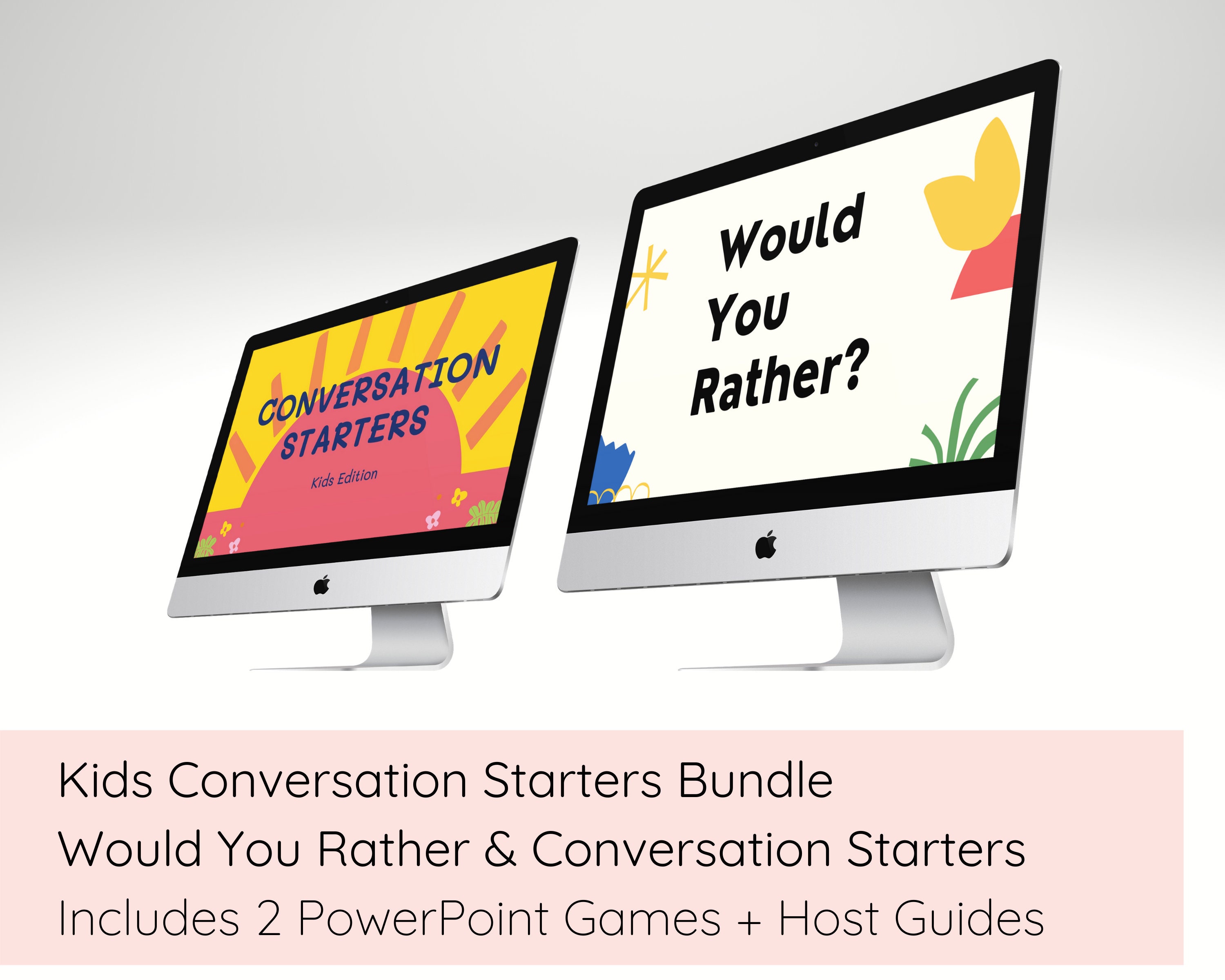 Virtual Kids Conversation Starters Bundle, Would You Rather Virtual ...