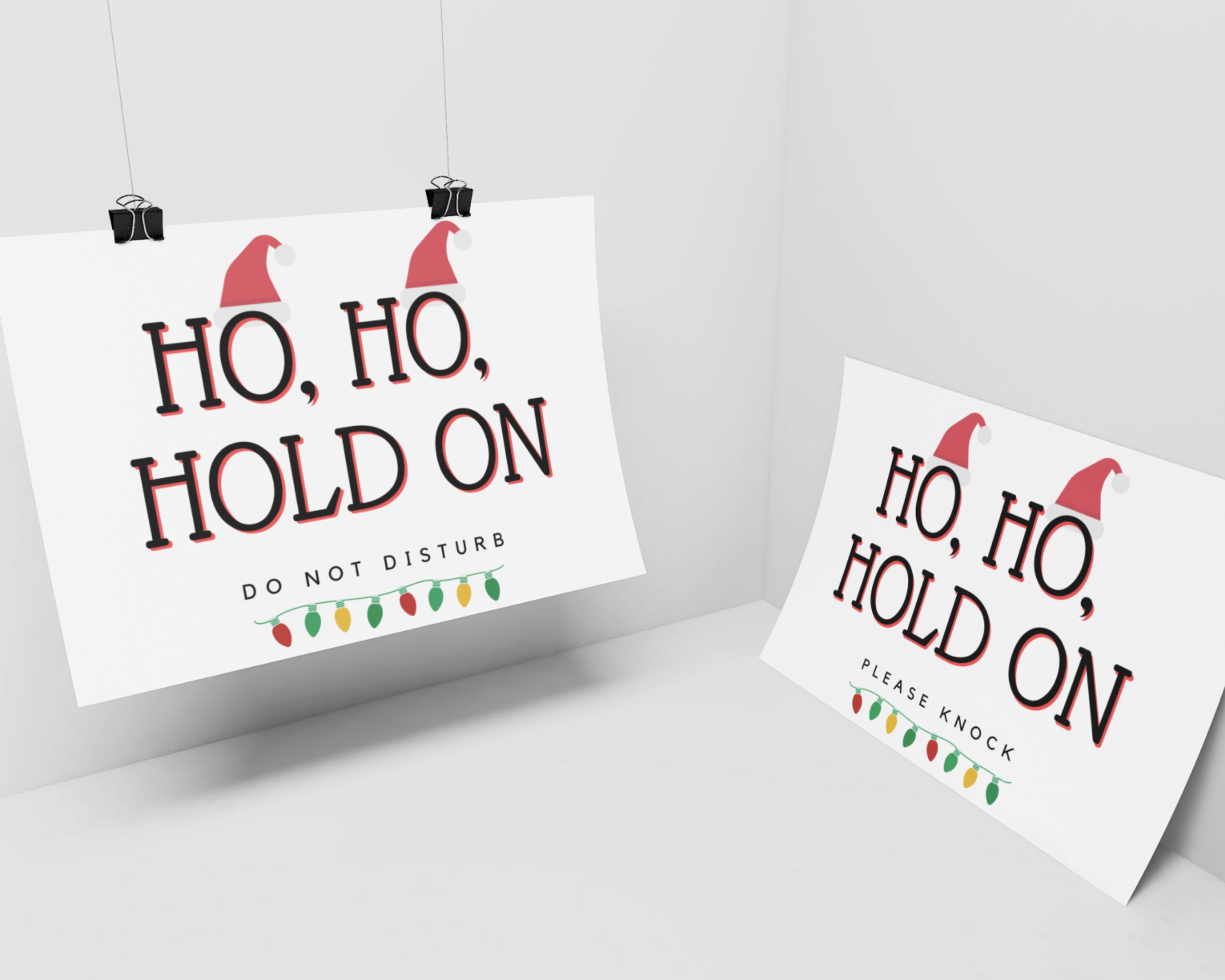 Printable Christmas Door Sign - Ho Ho Ho, Do Not Disturb - Funny ...