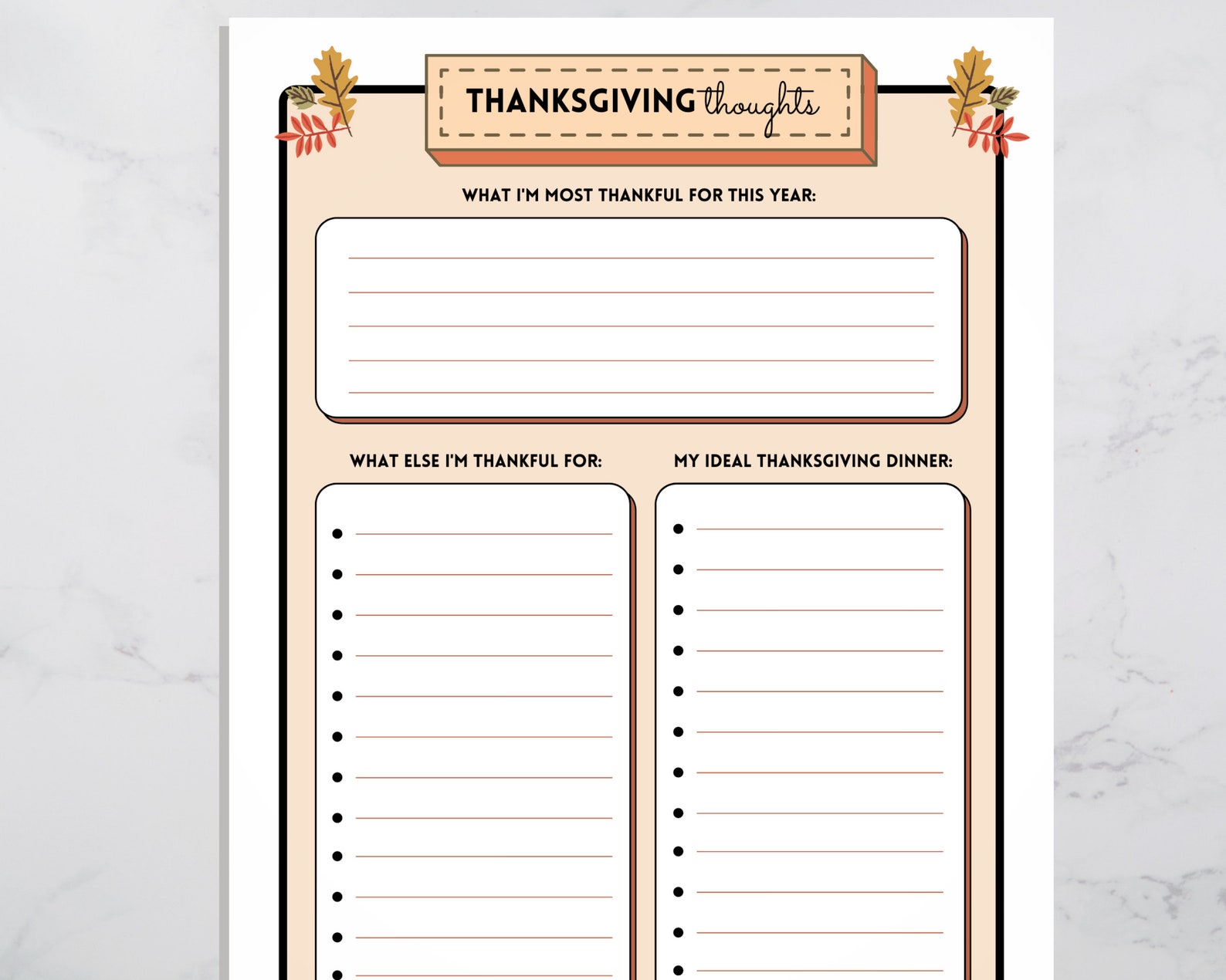 Thanksgiving Thoughts Worksheet, Icebreaker Activity for Thanksgiving ...