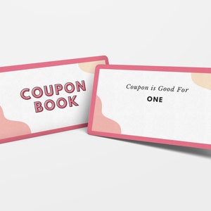 Coupon Book for Her Printable Custom Gift for Coworker, Voucher ...