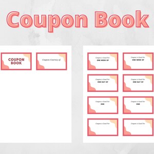 Coupon Book for Her Printable Custom Gift for Coworker, Voucher ...