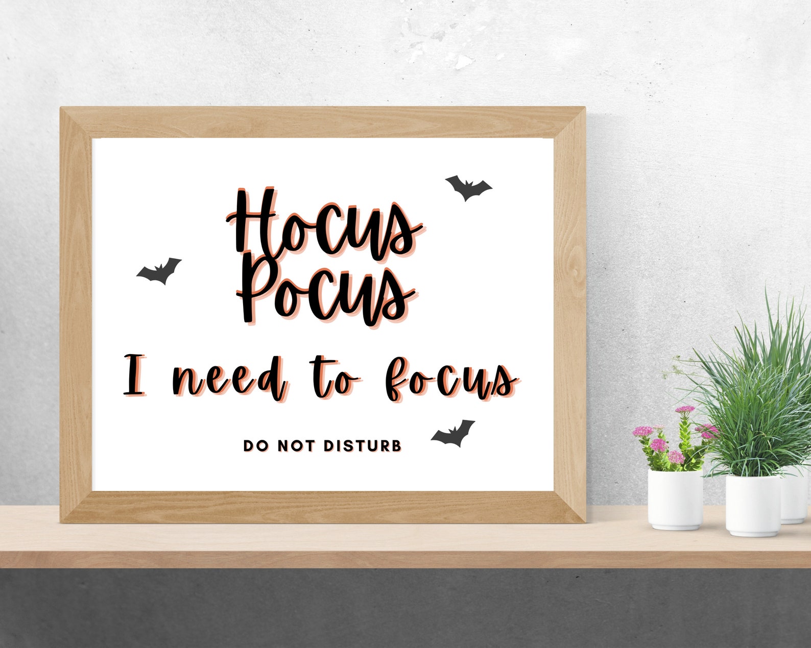 Hocus Pocus I Need to Focus Sign: Halloween Office Decor (digital ...