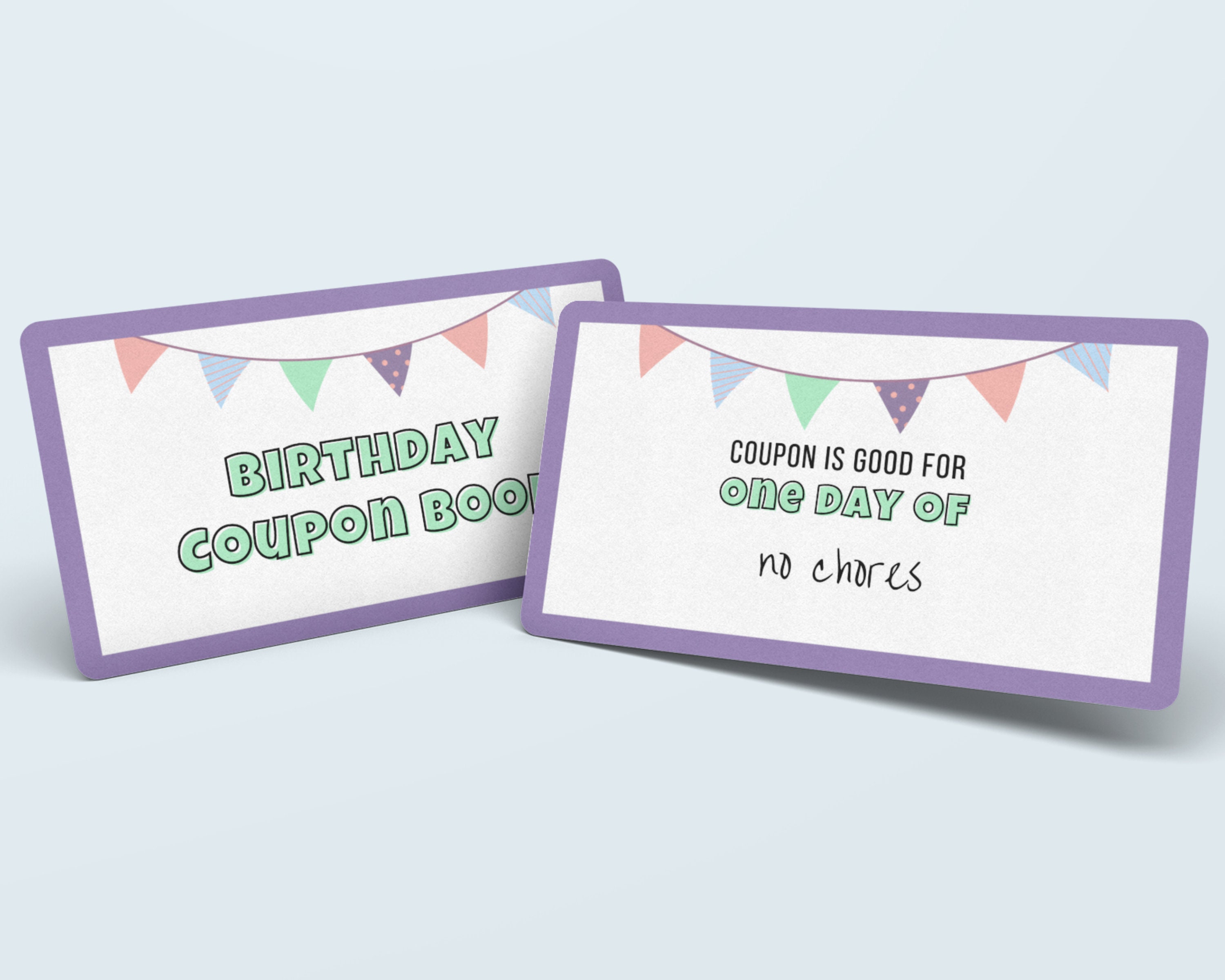 Birthday Coupon Book Printable, Last Minute Birthday Gift, Editable ...