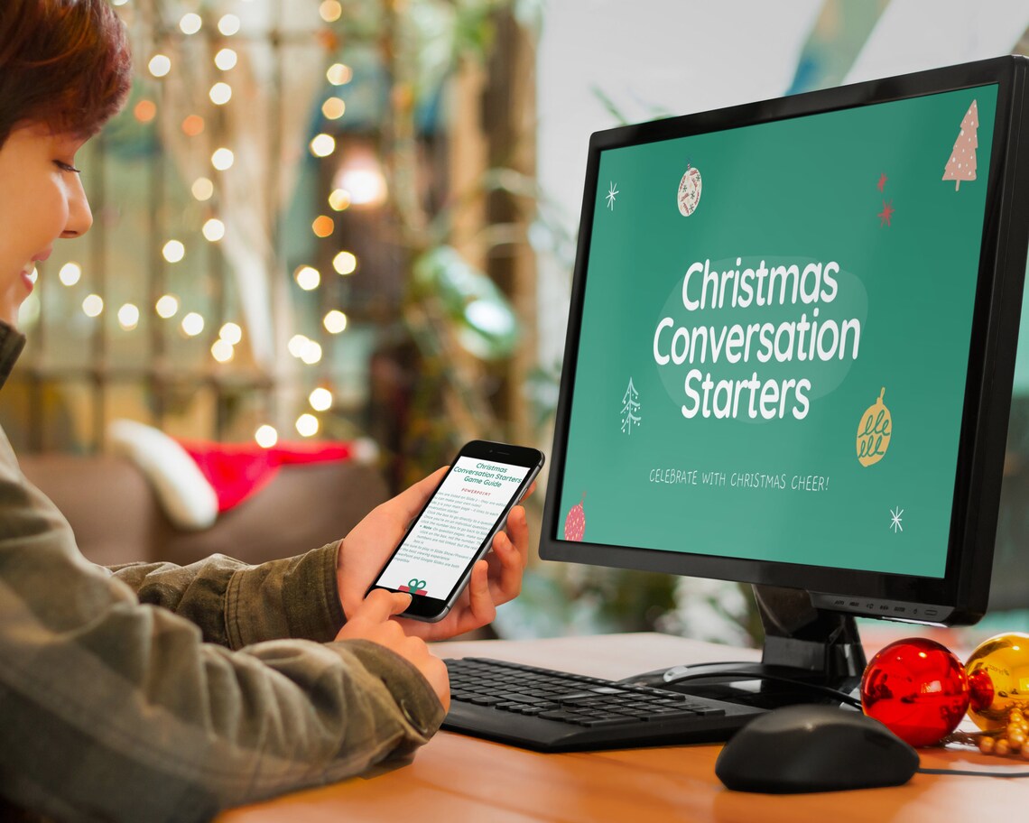 Virtual Christmas Game, Christmas Conversation Starters, Zoom Christmas ...