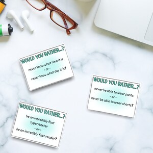 Would You Rather Cards: 64 Printable Icebreaker Questions (digital ...