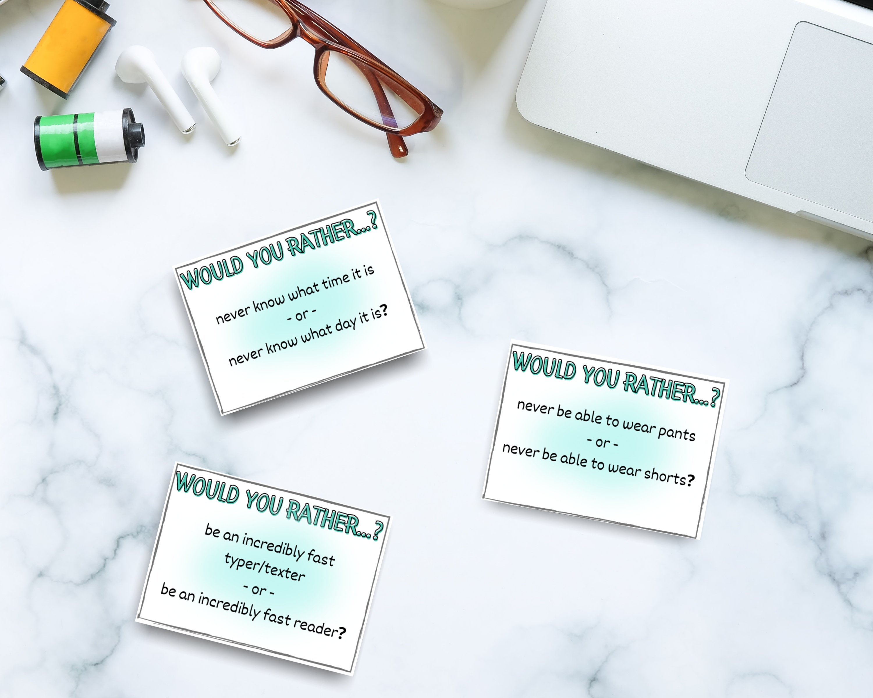 Would You Rather Cards: 64 Printable Icebreaker Questions (digital ...