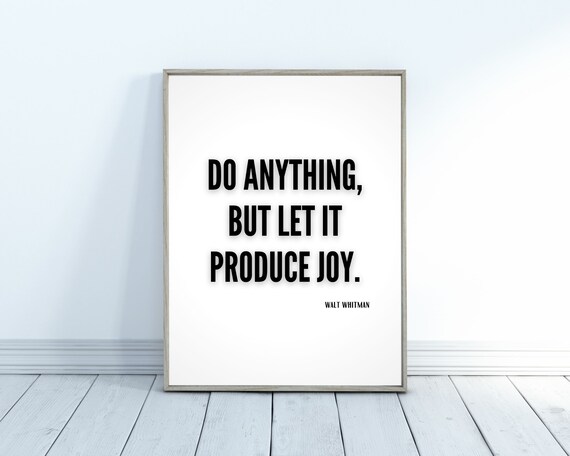 Joy Quotes Wall Art Printable English Teacher Gifts Digital | Etsy