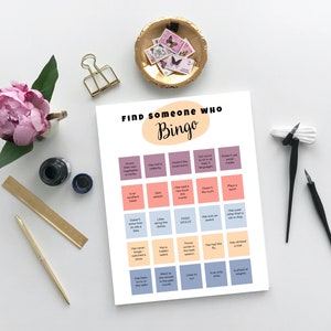 Find Someone Who Bingo, Find the Guest Icebreaker Instant Download Work ...