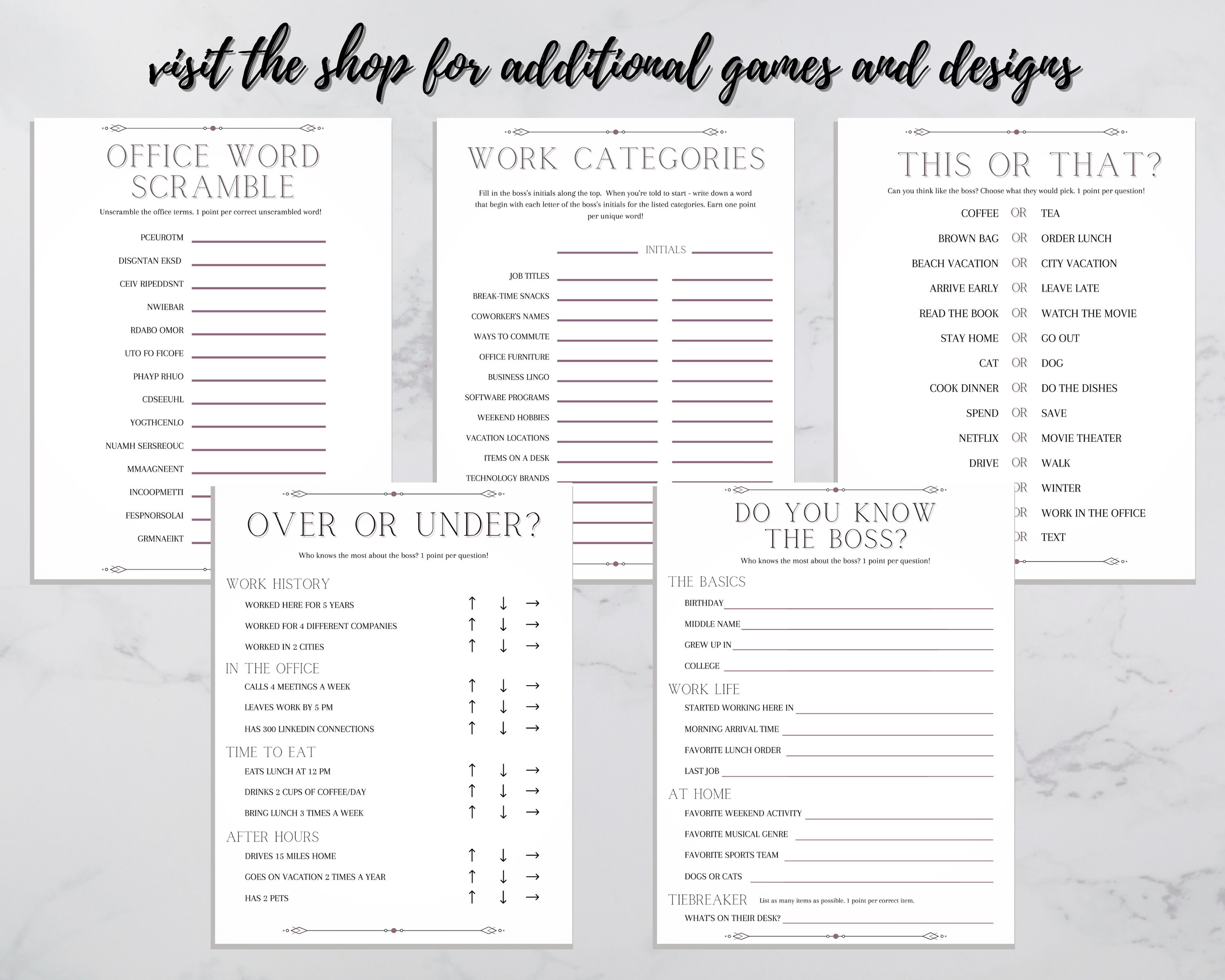 Word Categories Game: Virtual Work Happy Hour (digital Download) - Etsy