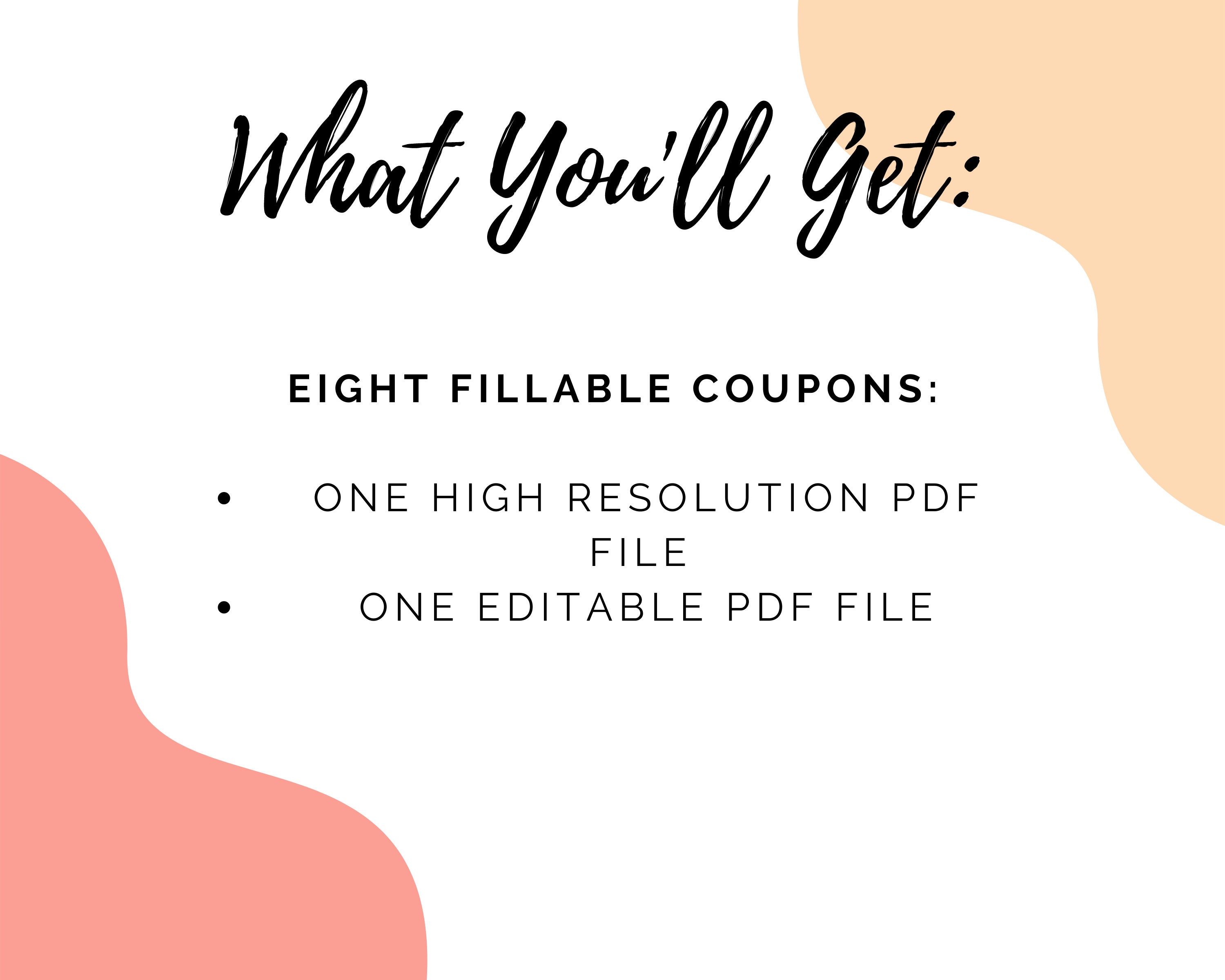 Coupon Book for Her Printable Custom Gift for Coworker, Voucher ...