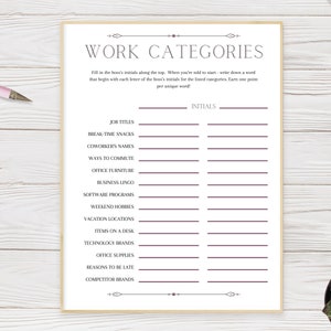 Word Categories Game: Virtual Work Happy Hour (digital Download) - Etsy