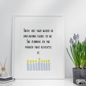 Hanukkah Decoration | Chanukah Quote Print | Hanukkah Wall Art ...