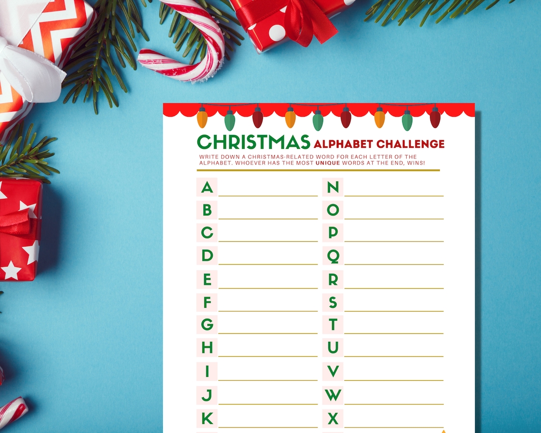 Christmas Alphabet Game: Holiday Party Icebreaker (digital Download) - Etsy