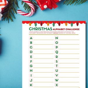 Christmas A-Z Printable Game, Icebreaker for Christmas Party Office ...