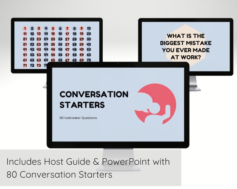 Virtual Conversation Starters Game: 80 Icebreaker Questions (powerpoint ...
