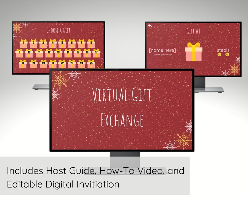Virtual White Elephant Gift Exchange Game, Holiday Powerpoint (digital ...