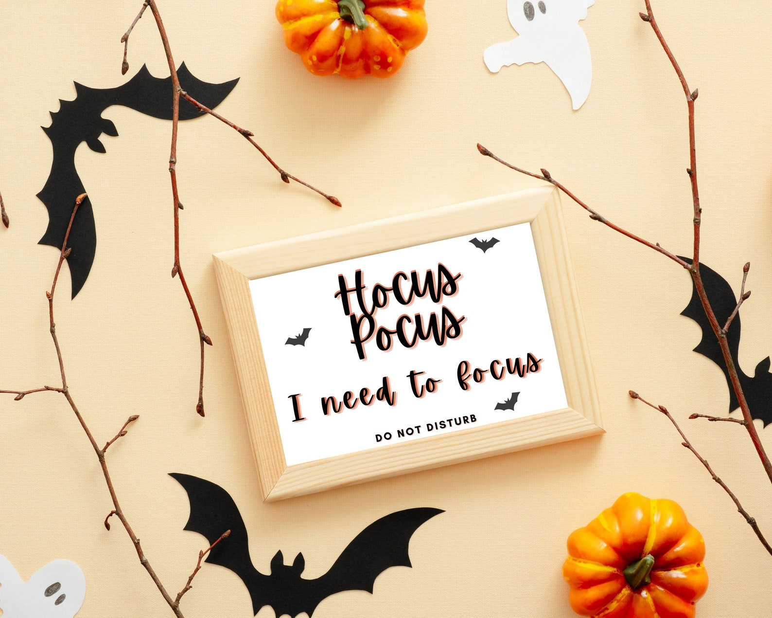 Hocus Pocus I Need to Focus Sign: Halloween Office Decor (digital ...