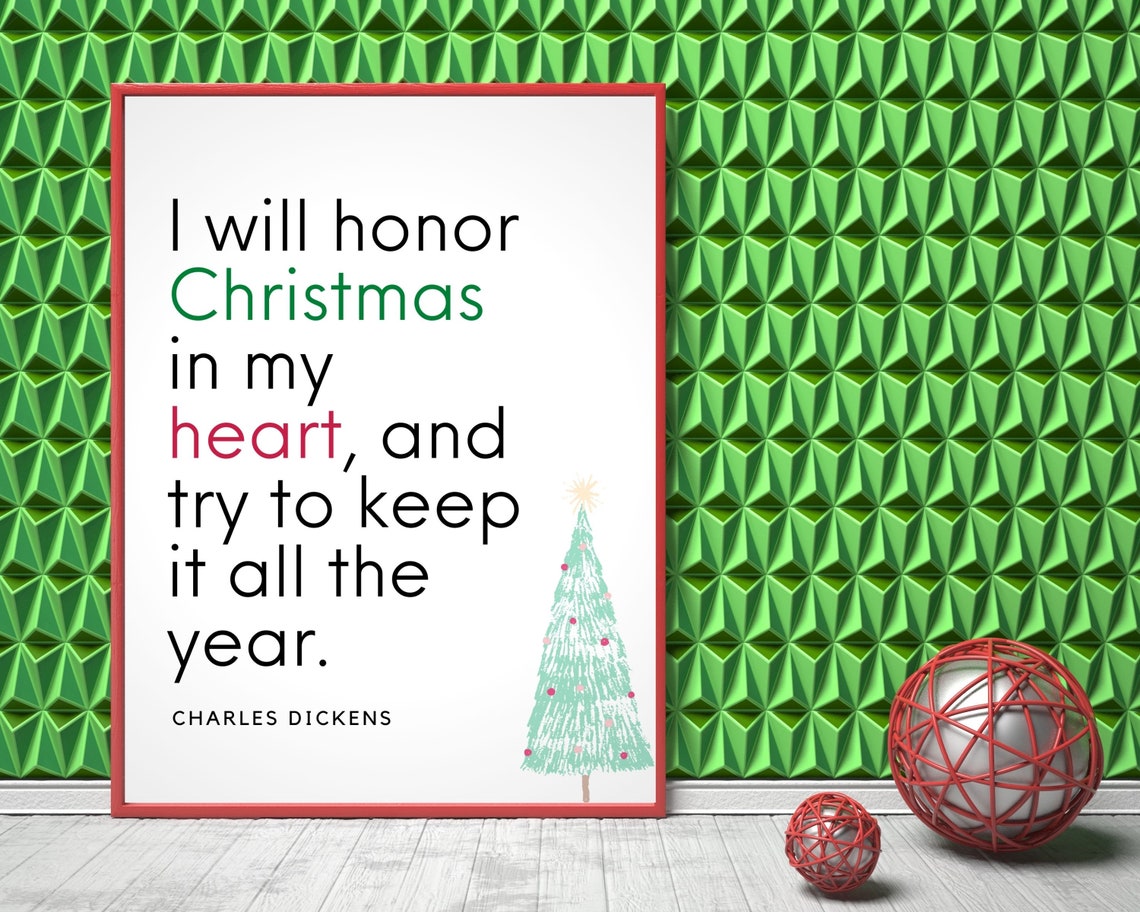 Charles Dickens Christmas, A Christmas Carol Printable Art, Christmas ...