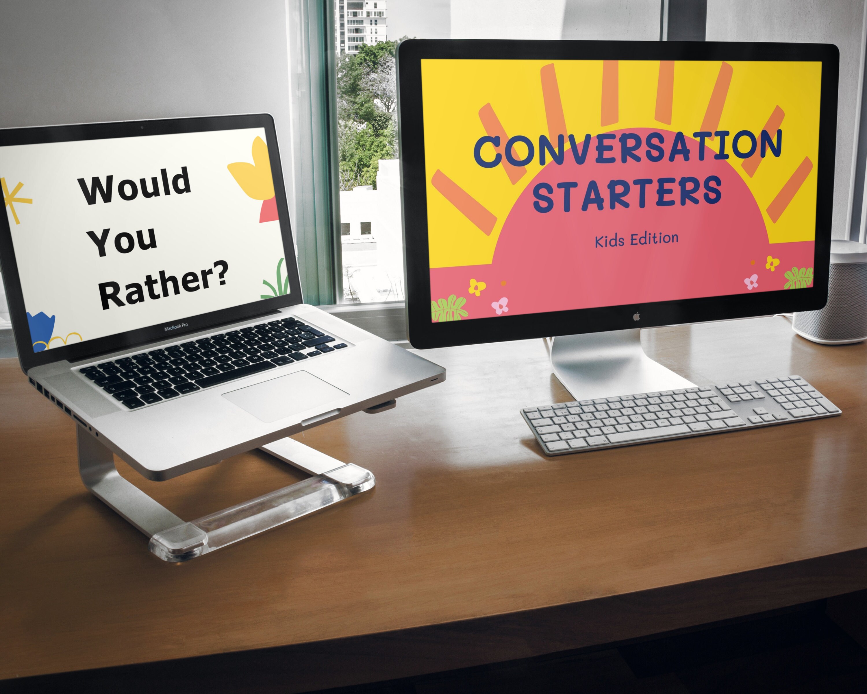 Virtual Kids Conversation Starters Bundle, Would You Rather Virtual ...