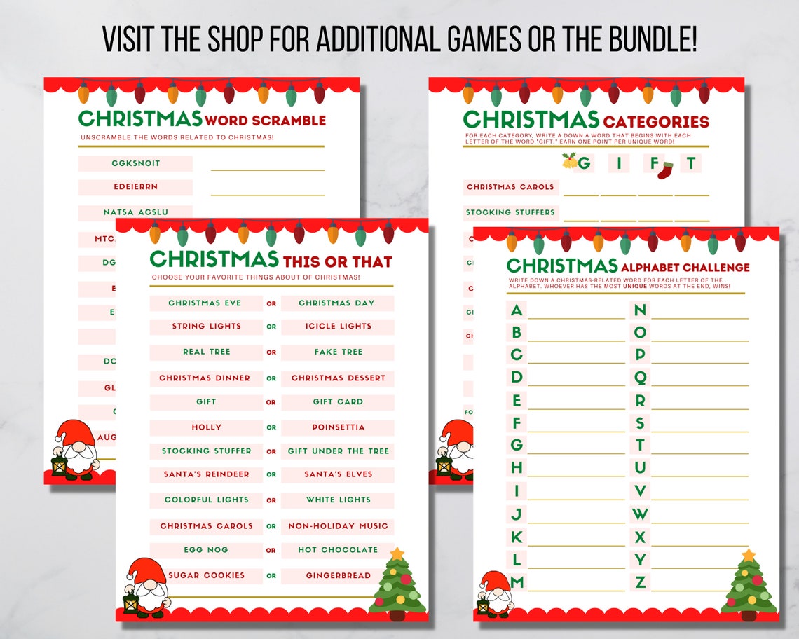 Christmas This or That Printable Game, Icebreaker Activity for ...