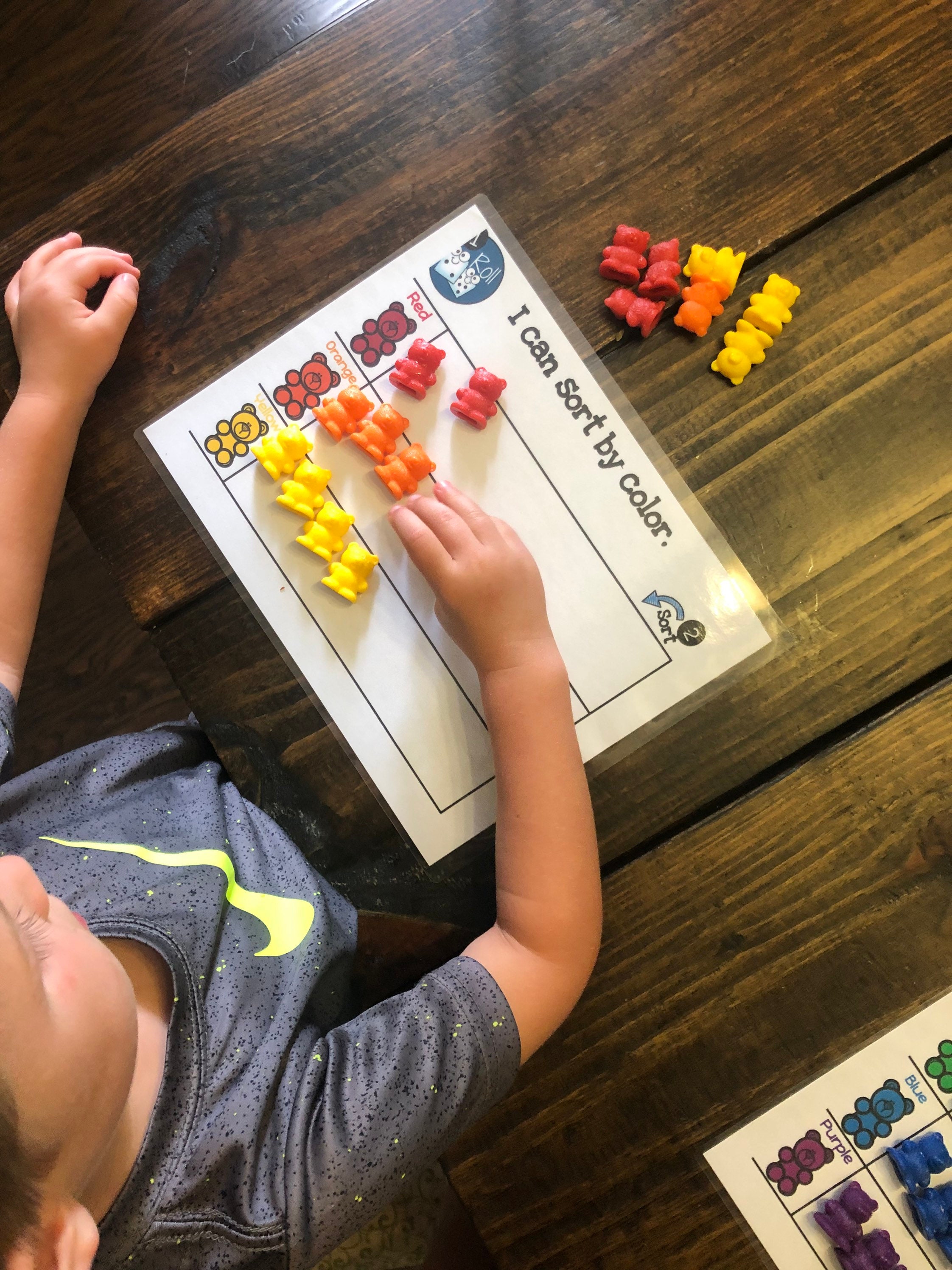 Counting Bears, Learning Colors, Color Sorting Preschool Toddler - Etsy