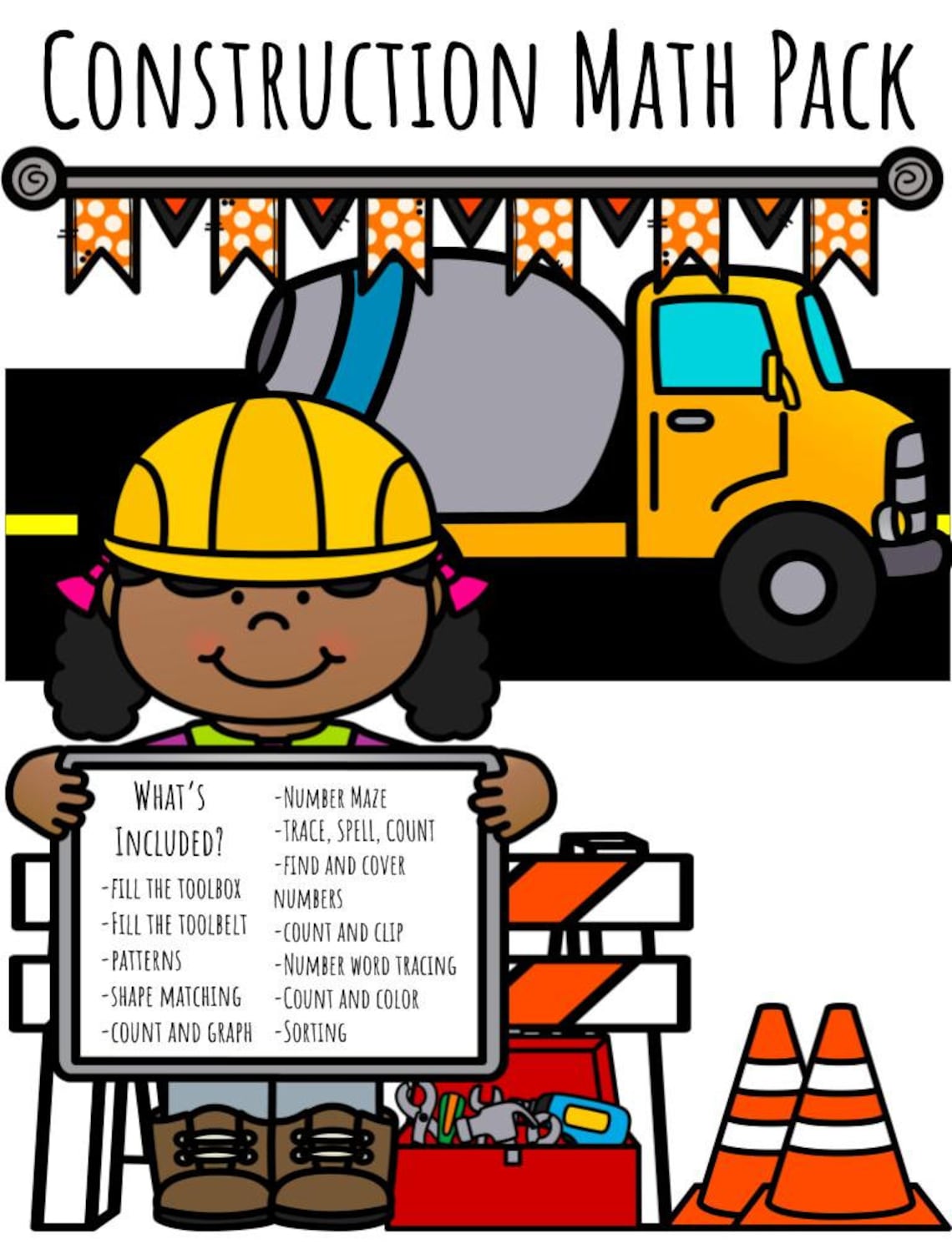 Construction Math Pack Preschool, Early Kindergarten Printable - Etsy