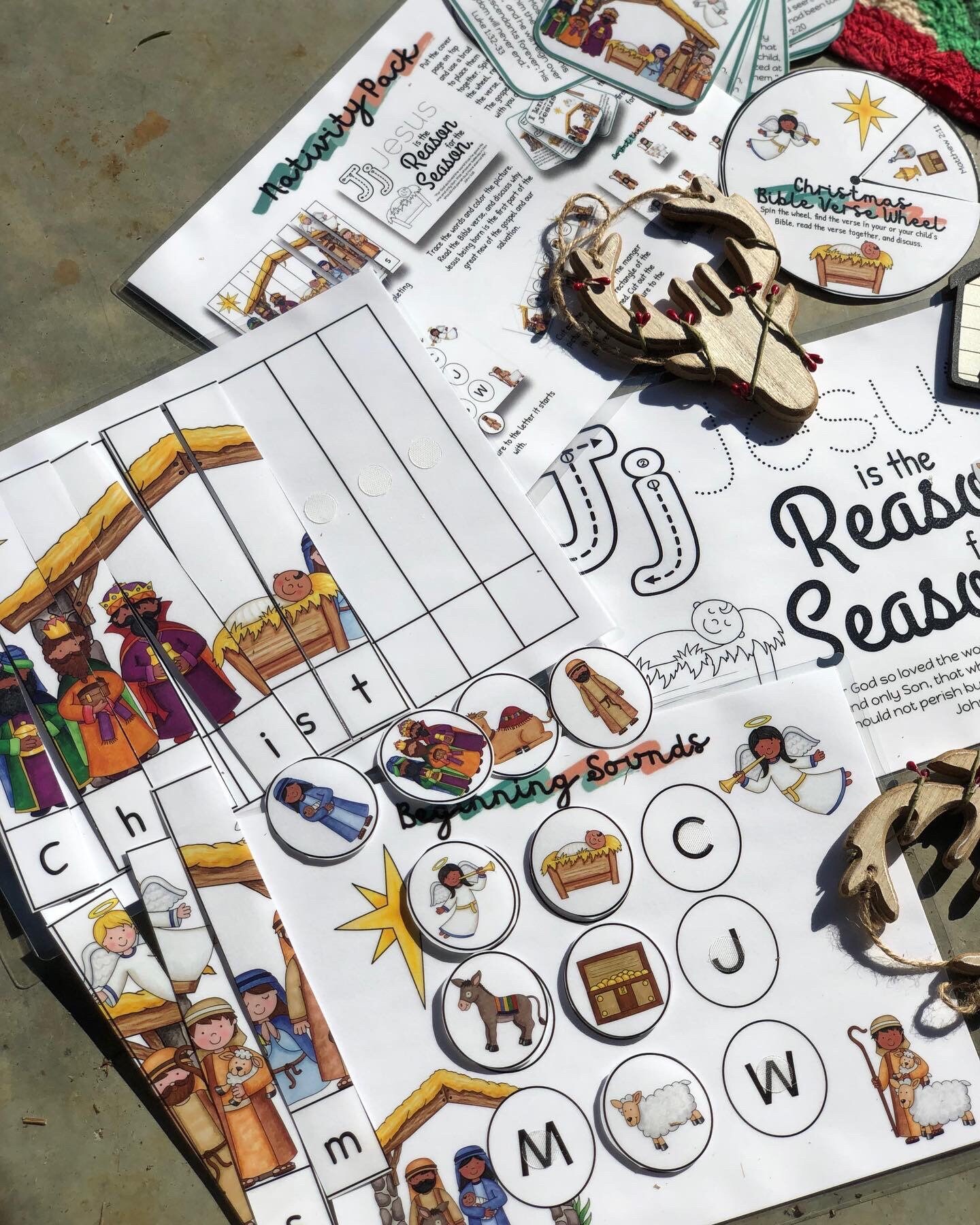 Nativity Christmas Learning Pack, Preschool/kindergarten Birth of Jesus ...